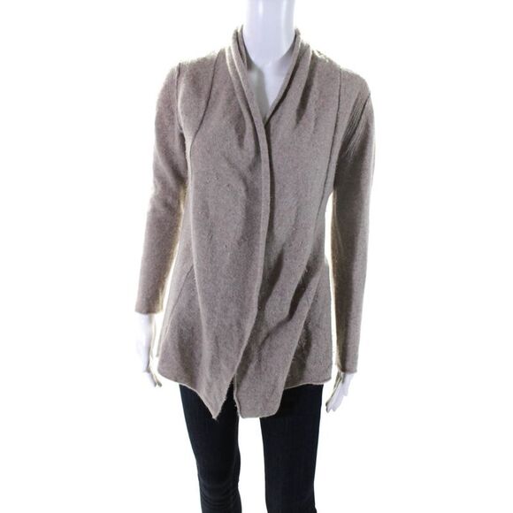 Susina | Sweaters | Susina Womens Open Front Long Sleeves Cardigan Tan ...